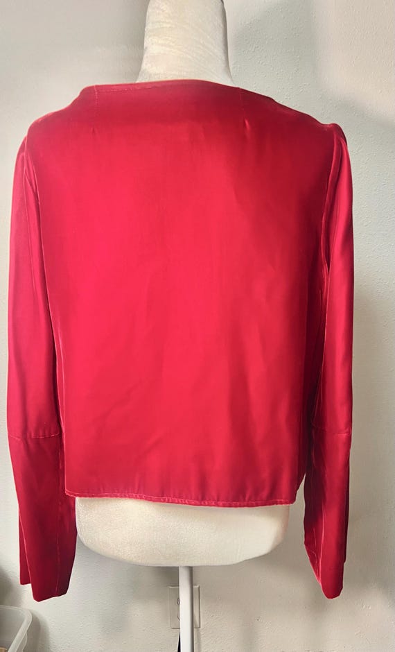 Vintage Velvet Red Rhinestone Jacket - Gem