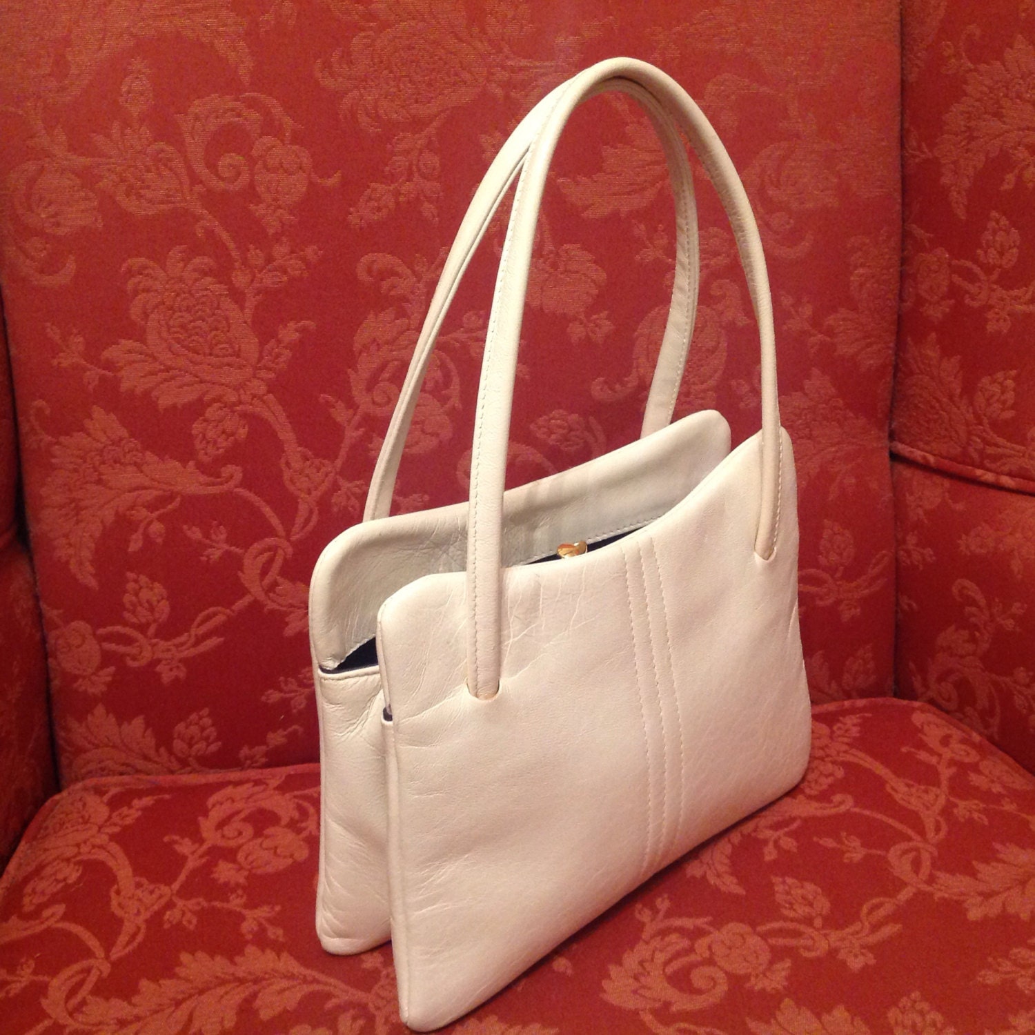 Vintage Jane Shilton English Made White Leather Dainty Petite Summer ...