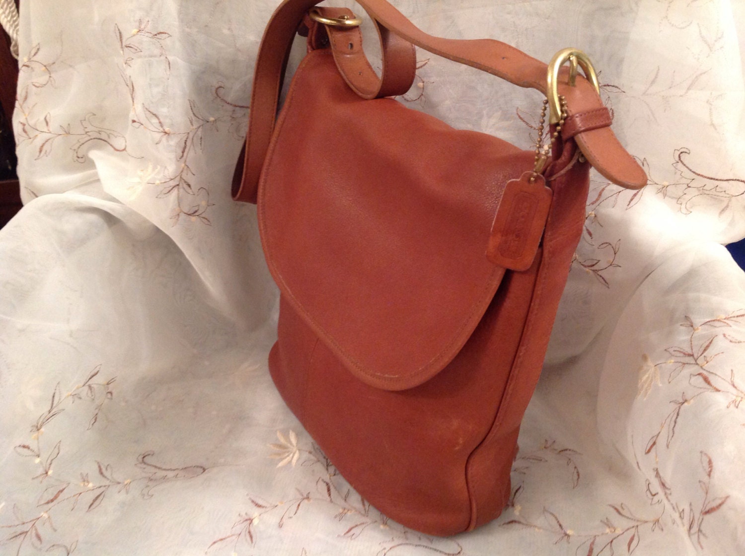 Vintage Coach WHITNEY Shoulderbag British Tan Rustic Preppy Vintage Coach WHITNEY Shoulderbag British Tan Rustic Preppy