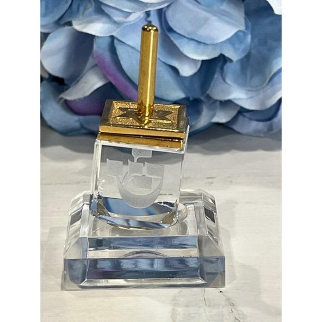 Crystal Dreidel Paperweight Gold Star of David Hanukkah Decor Gift - Etsy