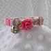 Pink Roses Cat Collar with bell Cat Breakaway Collar Custom | Etsy