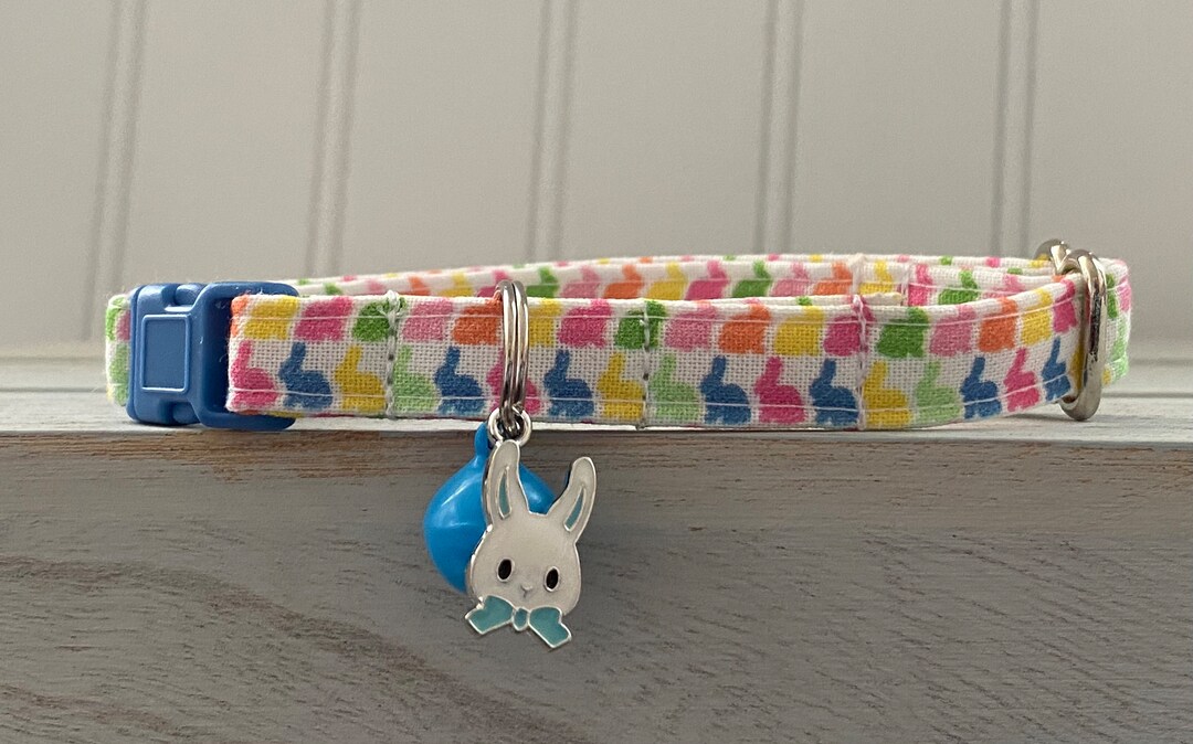 Easter Cat Collar With Charm and Bell Cat Breakaway Collar Custom Made ...