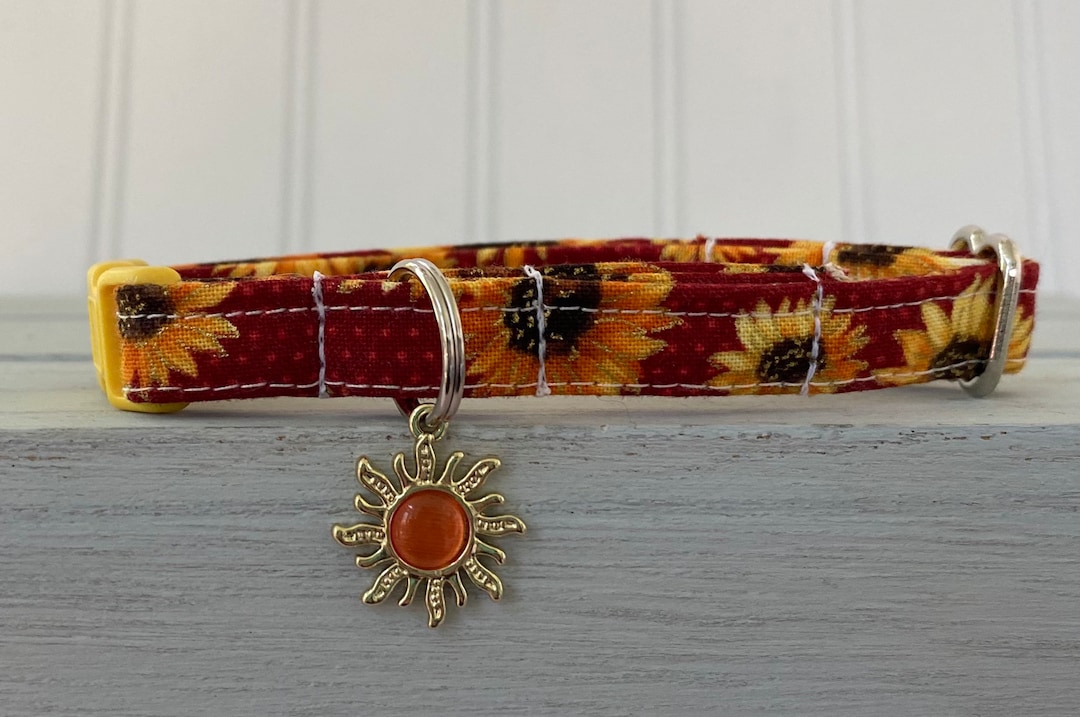 Fall Cat Collar, Sunflower Cat Collar, Dog Collar, Sunflower, Cat ...