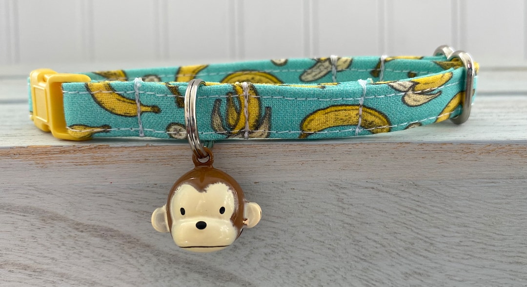 Monkey Cat Collar, Monkey Mini Dog Collar, Custom Size Collar - Etsy