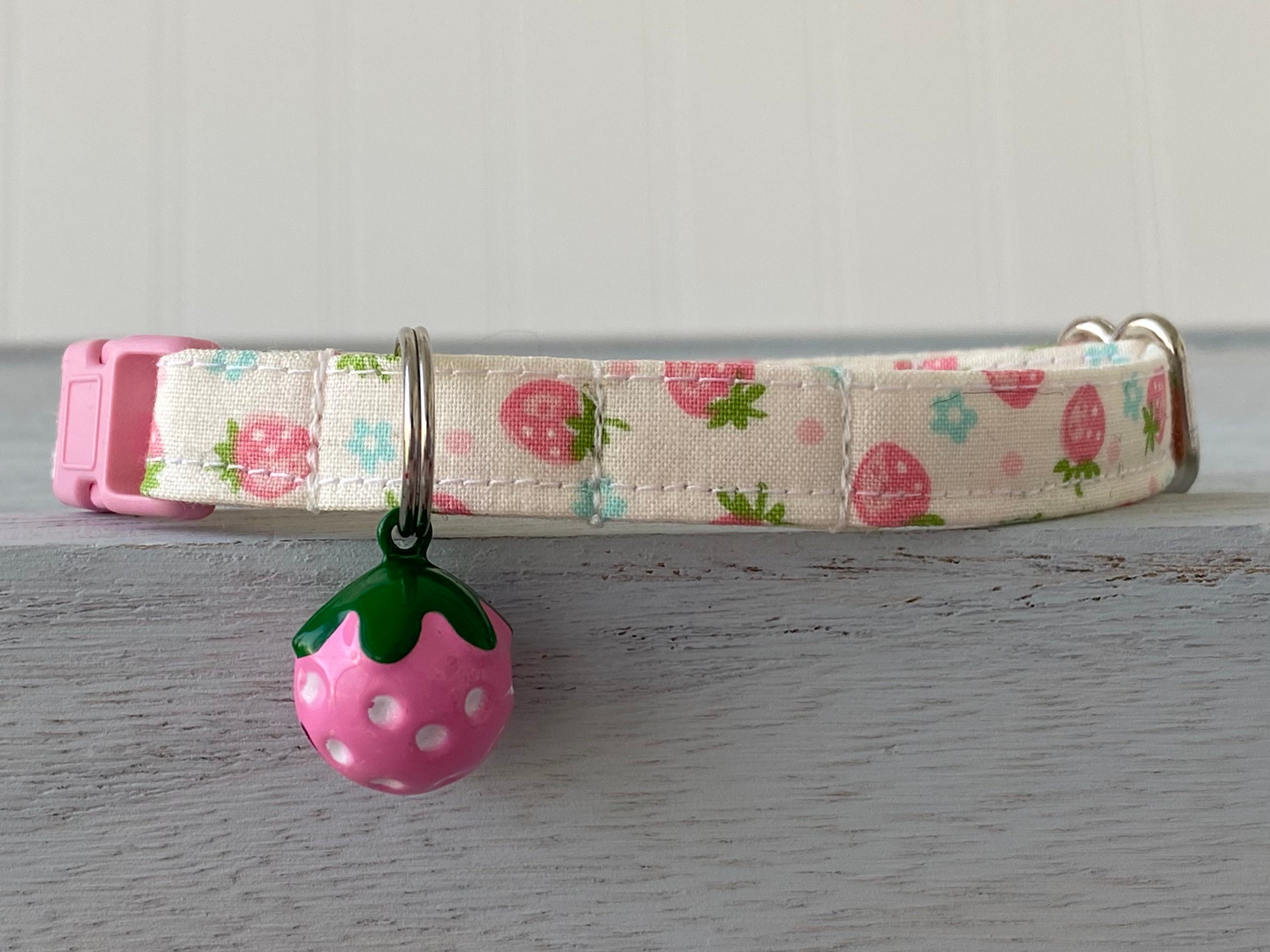 Cat Collar, Dog Collar, Strawberry Collar, Strawberry Cat Collar ...