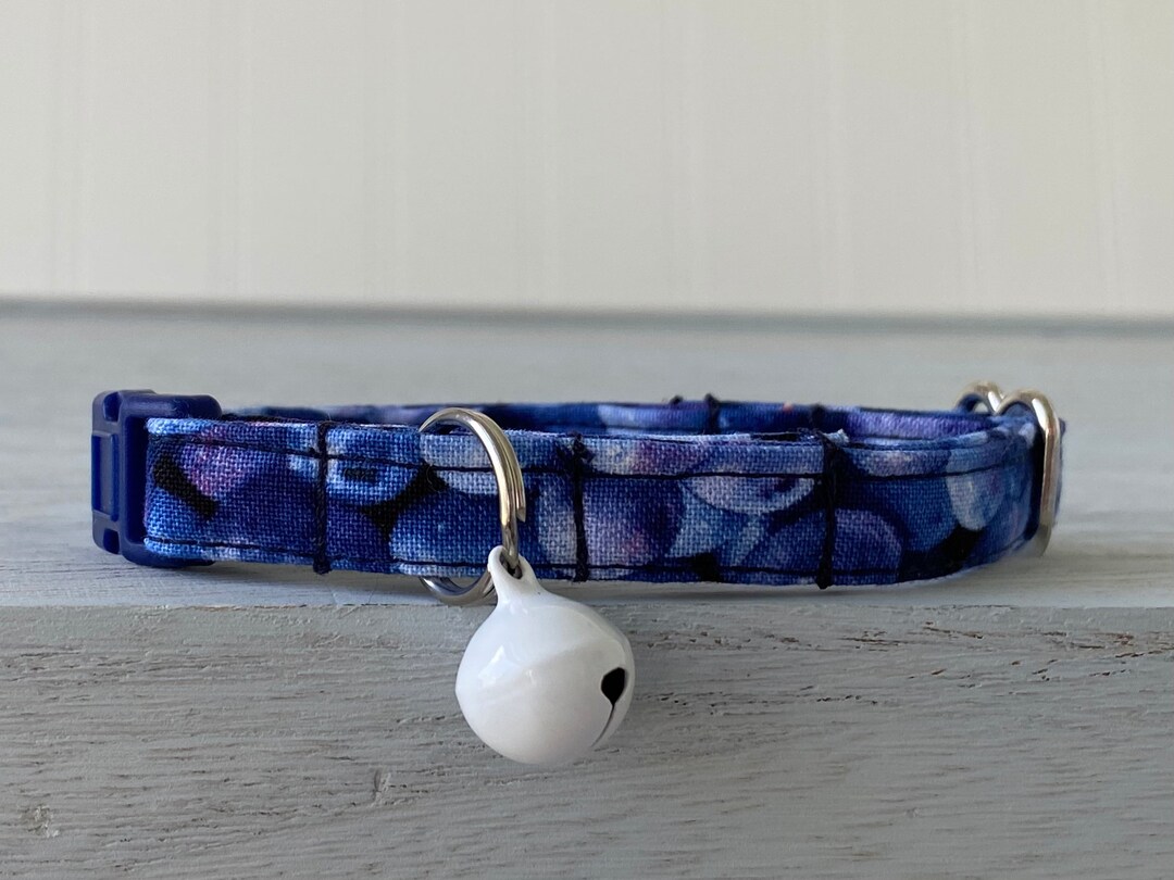 Cat Collar, Dog Collar, Blueberry Collar Breakaway Collar Custom Made ...