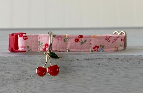 Cherry Cat Collar Breakaway Collar Custom Made - Etsy