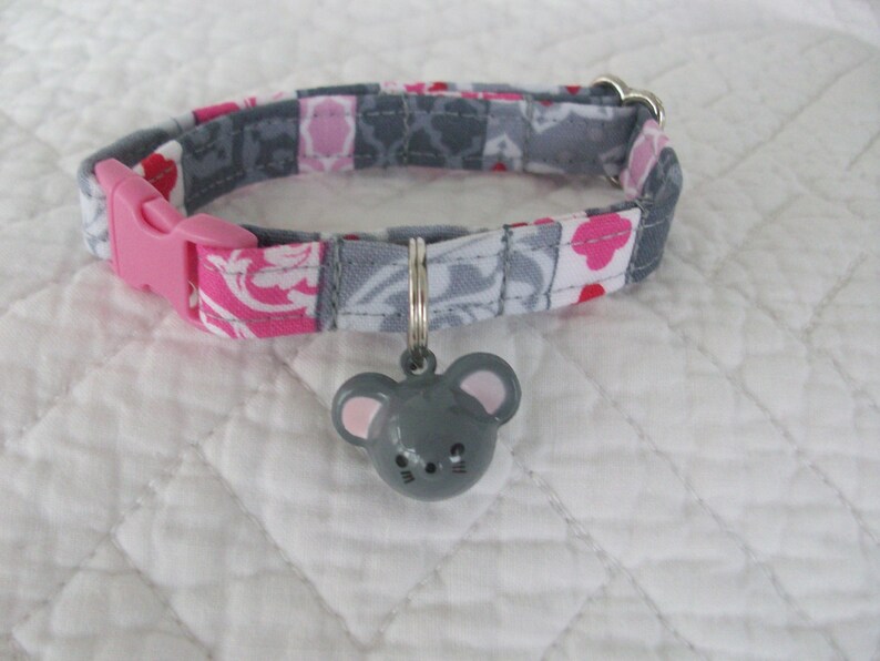 Cat Collar Breakaway Collar With Mouse Bell, Custom Made Cat Collar - Etsy