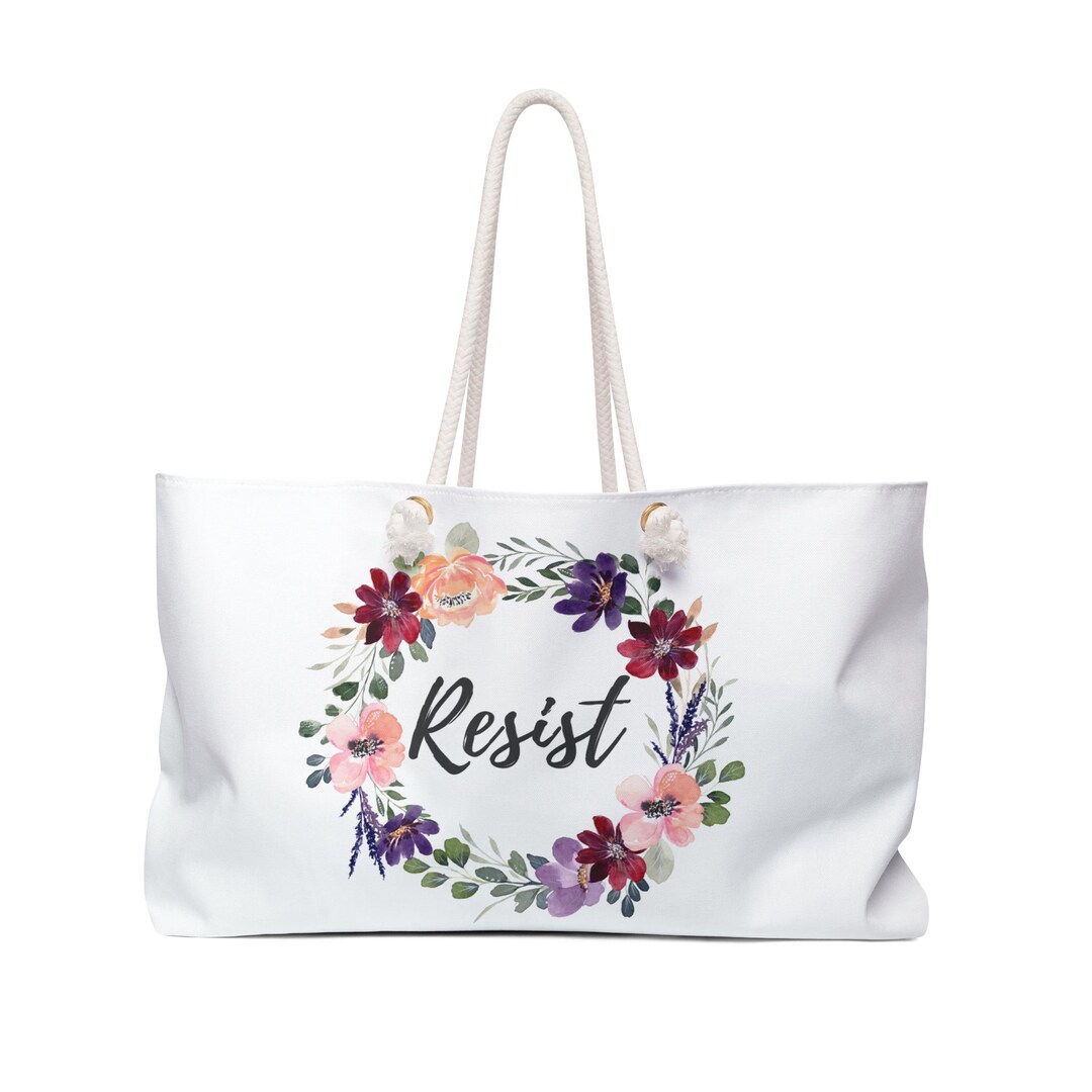 Floral Resist Weekender Bag | Large Flower Resist Bag | Protest - Etsy