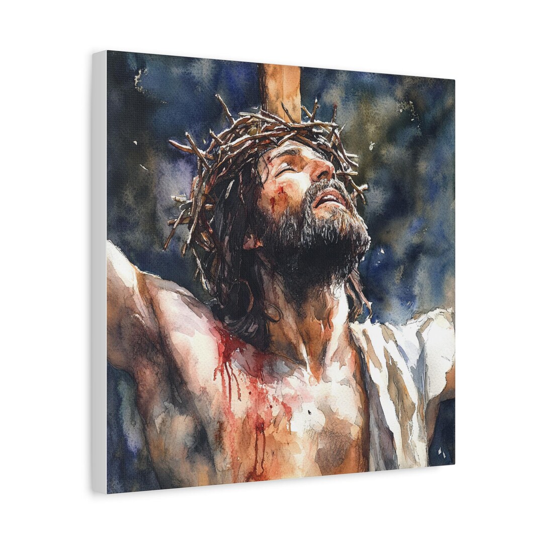 The Ultimate Sacrifice Jesus Crucified Watercolor Art Print, Jesus ...