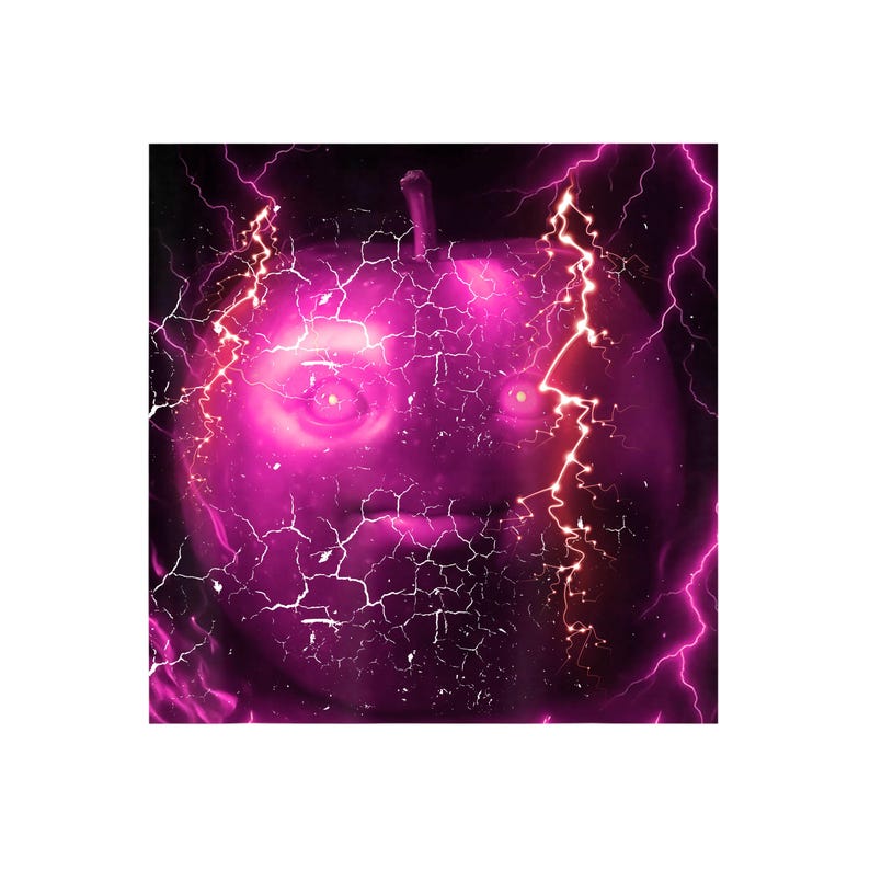 Funny Silly AI Niche Evil Apple Gen Z Meme Brainrot Fruit T-shirt. - Etsy