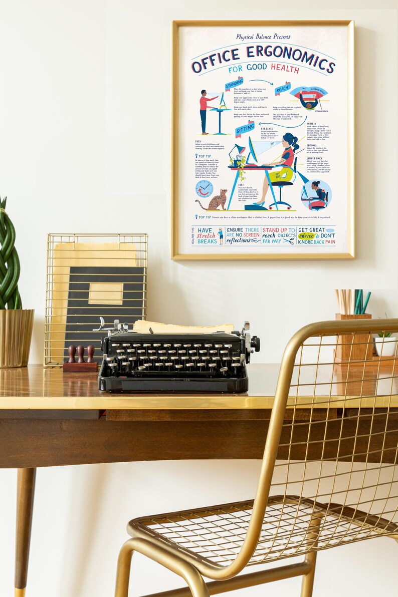 Office Ergonomics / Office Wall Art / Office Decor / Home Office Decor ...