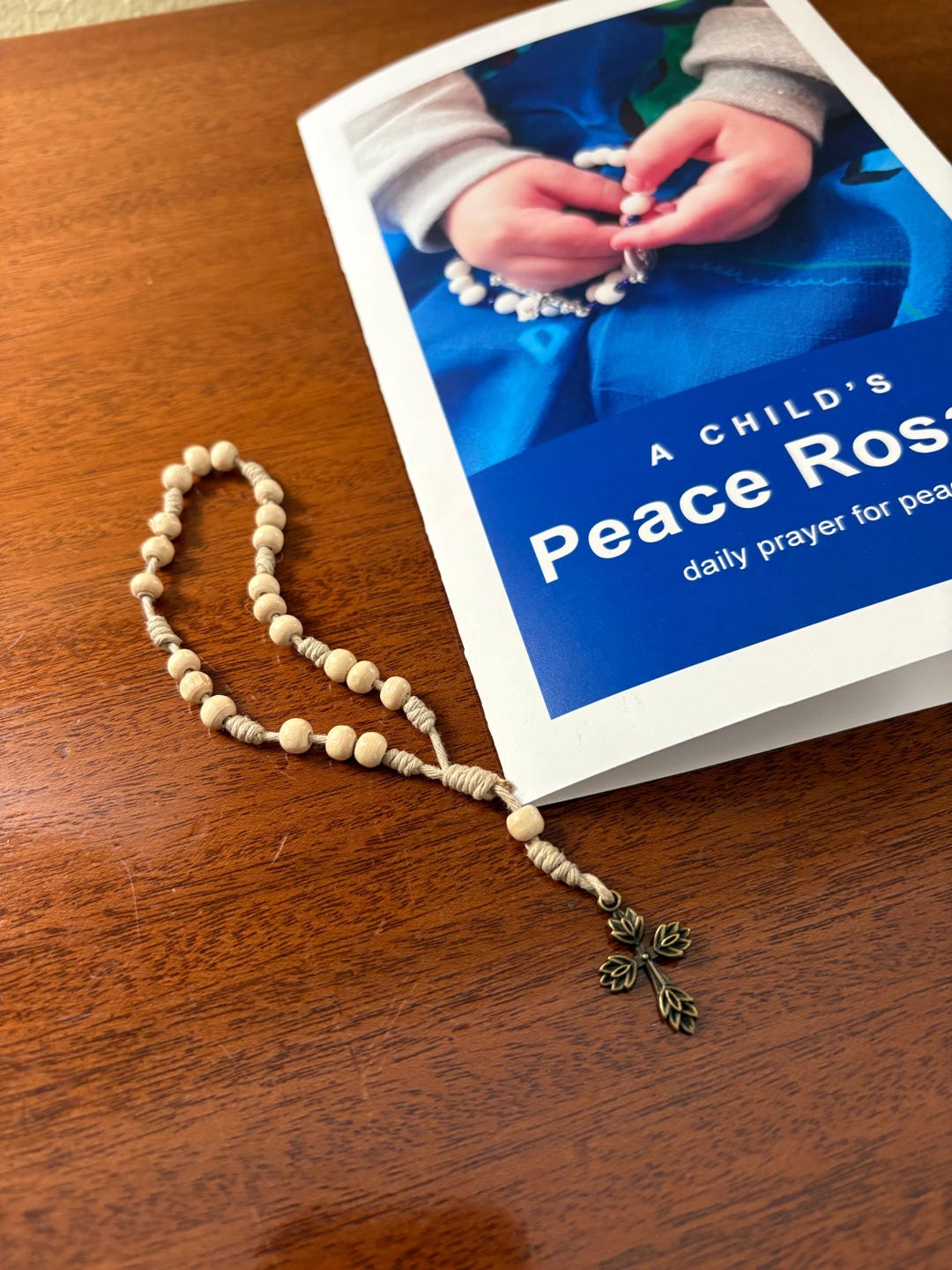 Medjugorje Peace Chaplet Rosary and Booklet wooden or Glass Beads on ...