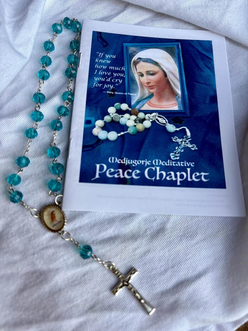 Medjugorje Peace Rosary and Meditative Prayer Booklet - Etsy