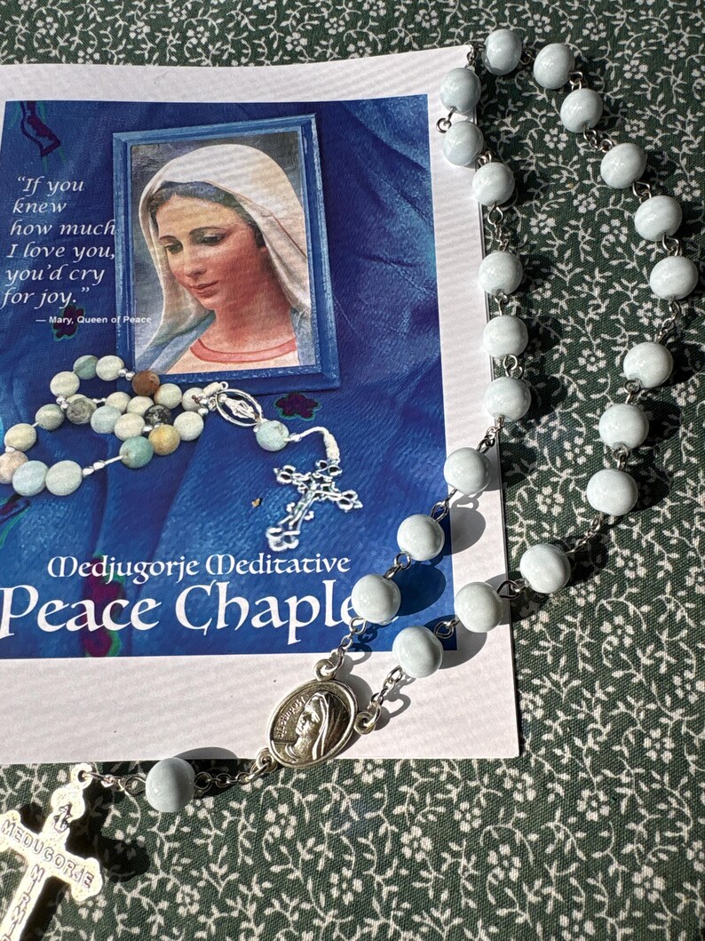 Medjugorje Peace Rosary and Meditative Prayer Booklet - Etsy