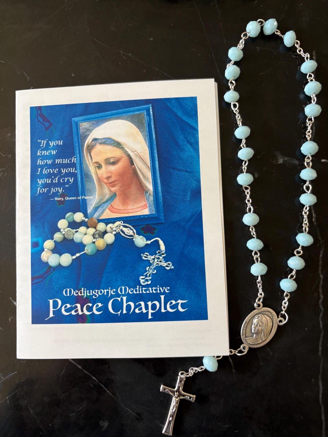 Medjugorje Peace Rosary and Meditative Prayer Booklet - Etsy