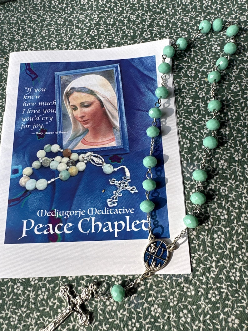 Medjugorje Peace Rosary and Meditative Prayer Booklet - Etsy