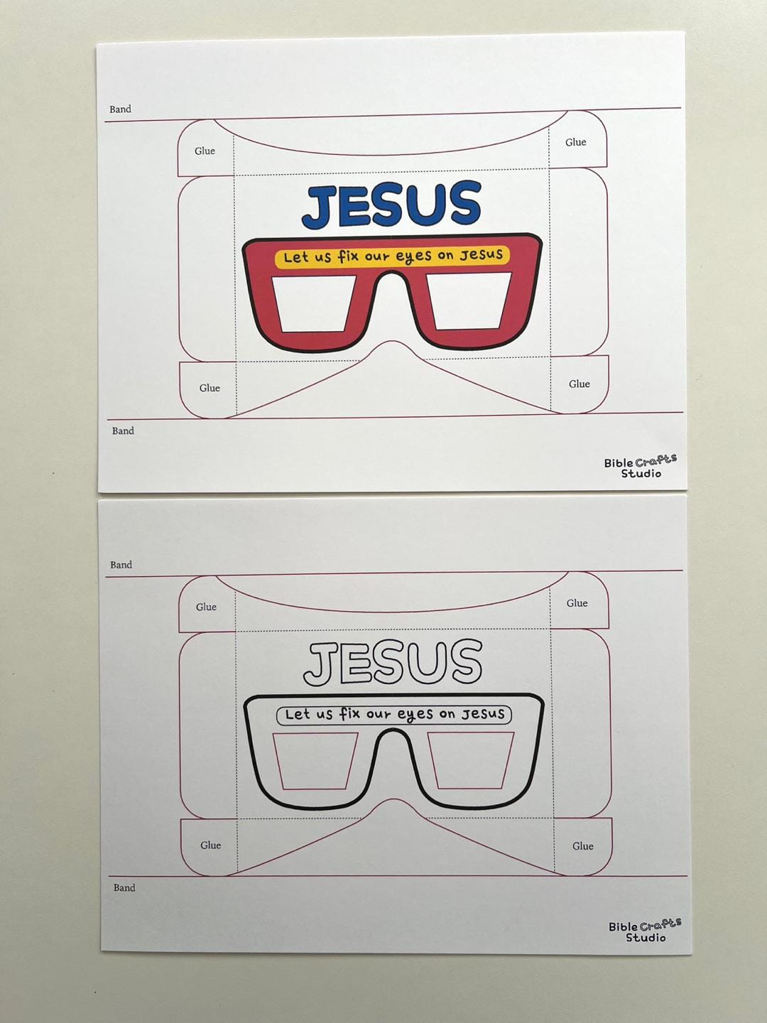 Jesus Goggles Craft: Bible Kids Sunday School Activity (PDF Pattern - Etsy