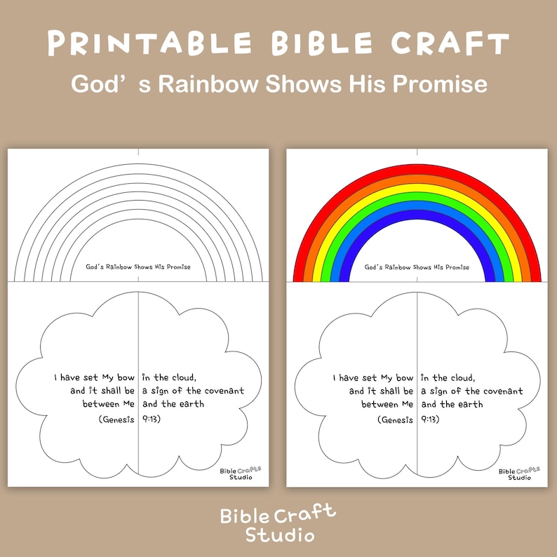 Noah's Rainbow, God's Rainbow, God's Promise, Rainbow Craft, Sunday ...