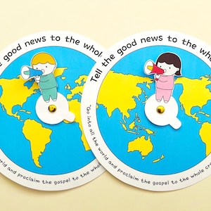 Tell the Good News Craft: Gospel Map Wheel (DIY Printable Activity - Etsy