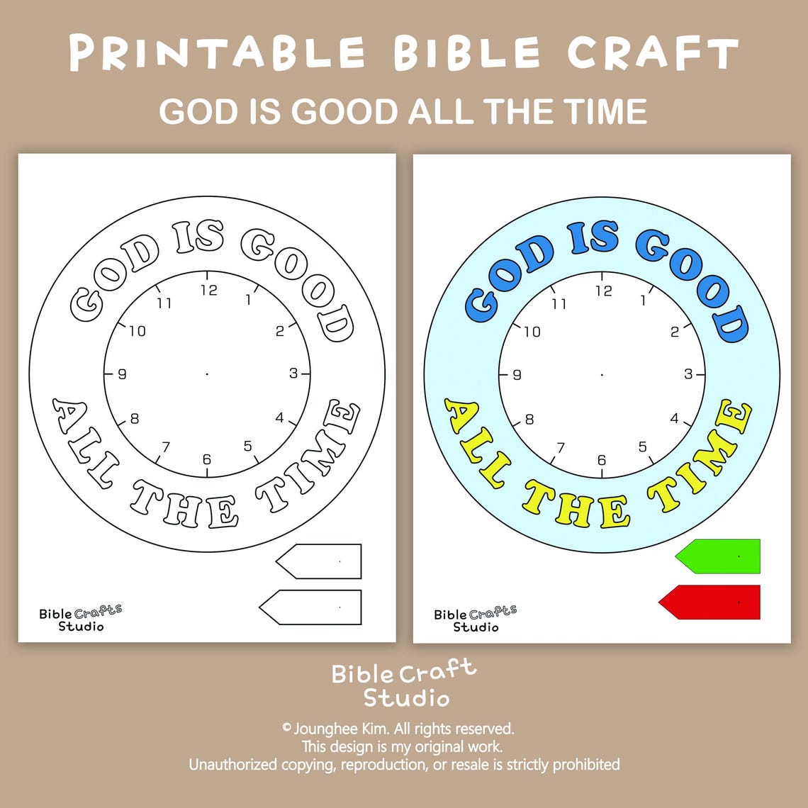 God is Good All the Time | Clock Craft, Sunday School Bible Craft ...