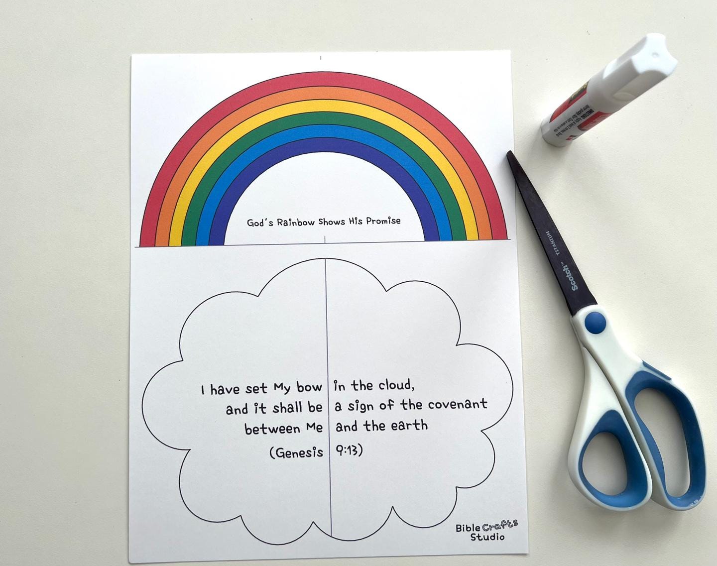Noah's Rainbow, God's Rainbow, God's Promise, Rainbow Craft, Sunday ...