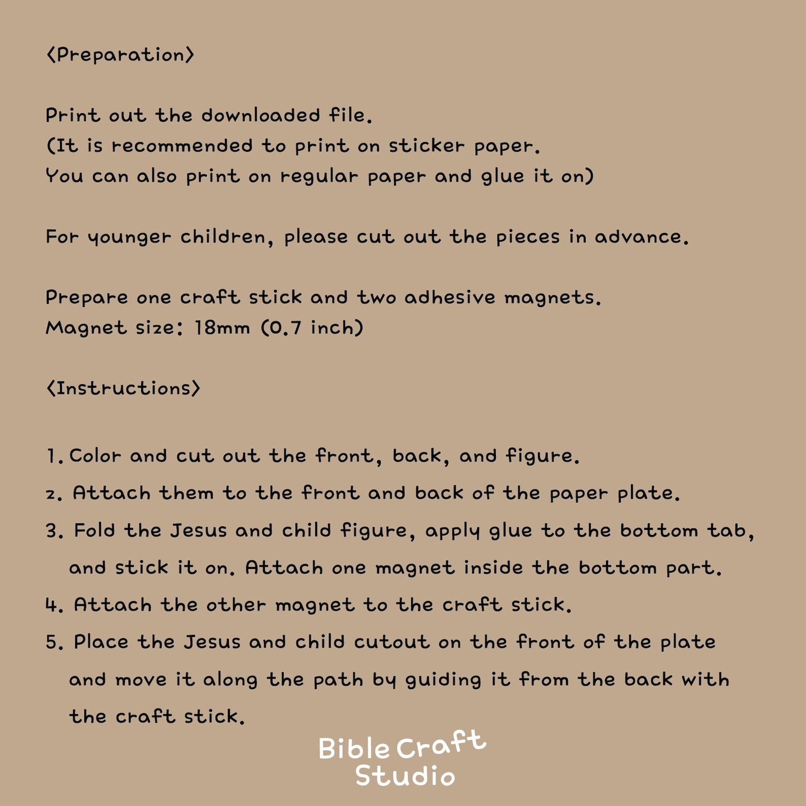 Follow Jesus Magnet Craft for Kids: Bible Activity, Sunday School Paper ...
