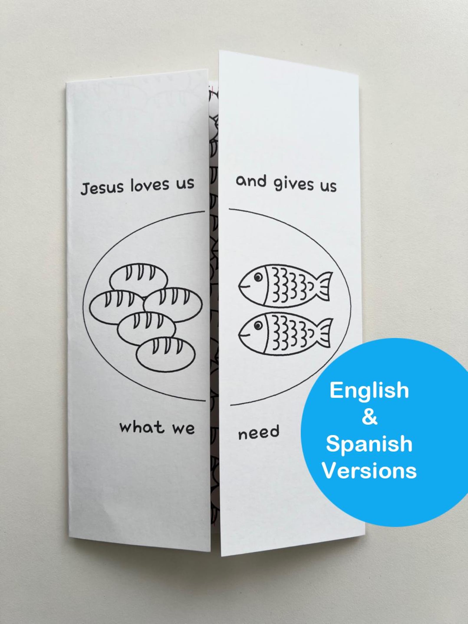 Jesus Feeds 5000 Craft: Loaves and Fish Coloring Activity (english ...