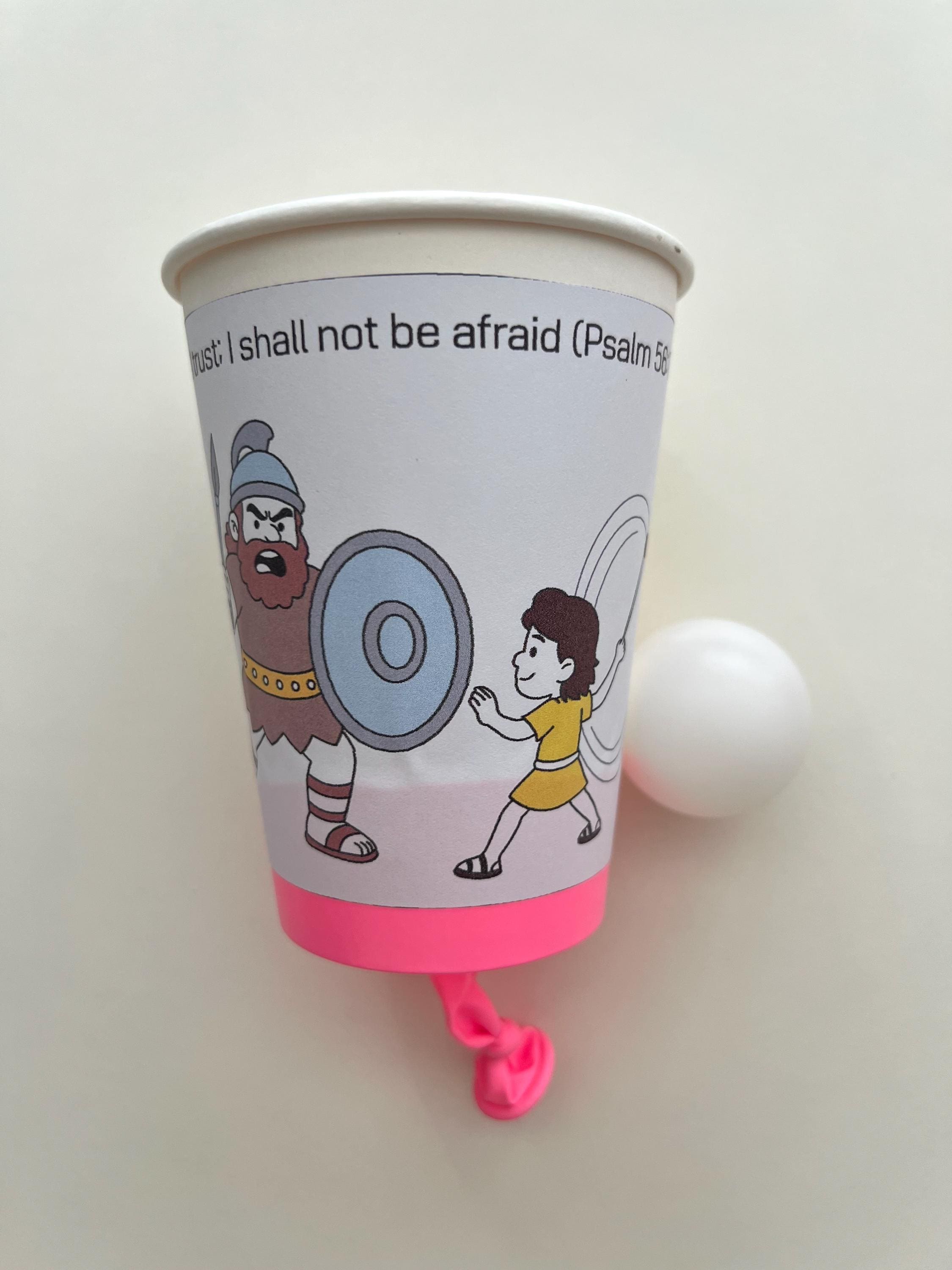 David and Goliath Sunday School Craft | Bible Lesson Activity | Cup ...