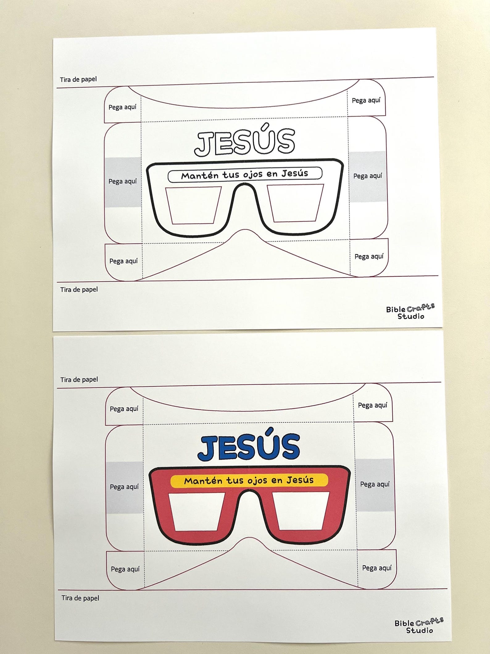 Jesus Goggles Craft: Bible Kids Sunday School Activity (PDF Pattern - Etsy