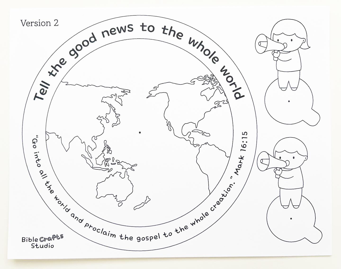 Tell the Good News Craft: Gospel Map Wheel (DIY Printable Activity - Etsy