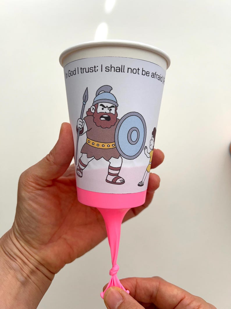 David and Goliath Sunday School Craft | Bible Lesson Activity | Cup ...