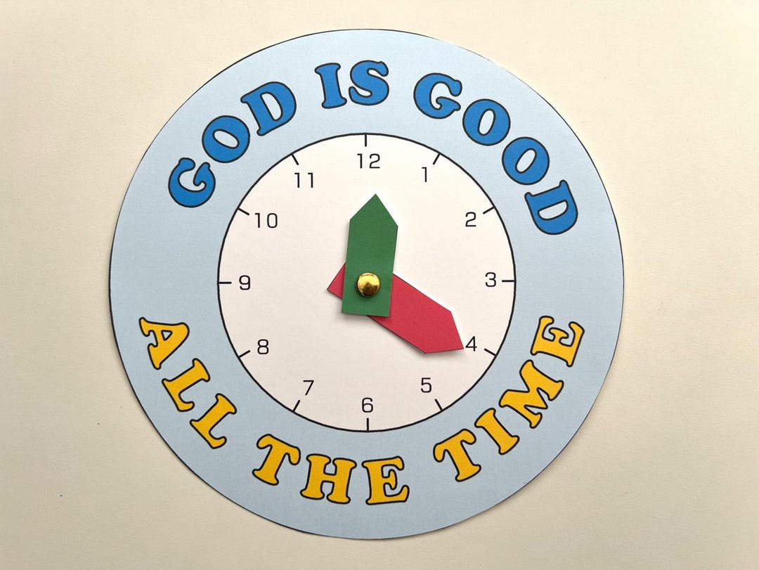 God is Good All the Time, Clock Craft, Sunday Bible Craft, Kids, Church ...