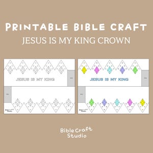 Jesus is My King Crown: Printable Sunday School Craft (PDF Download - Etsy