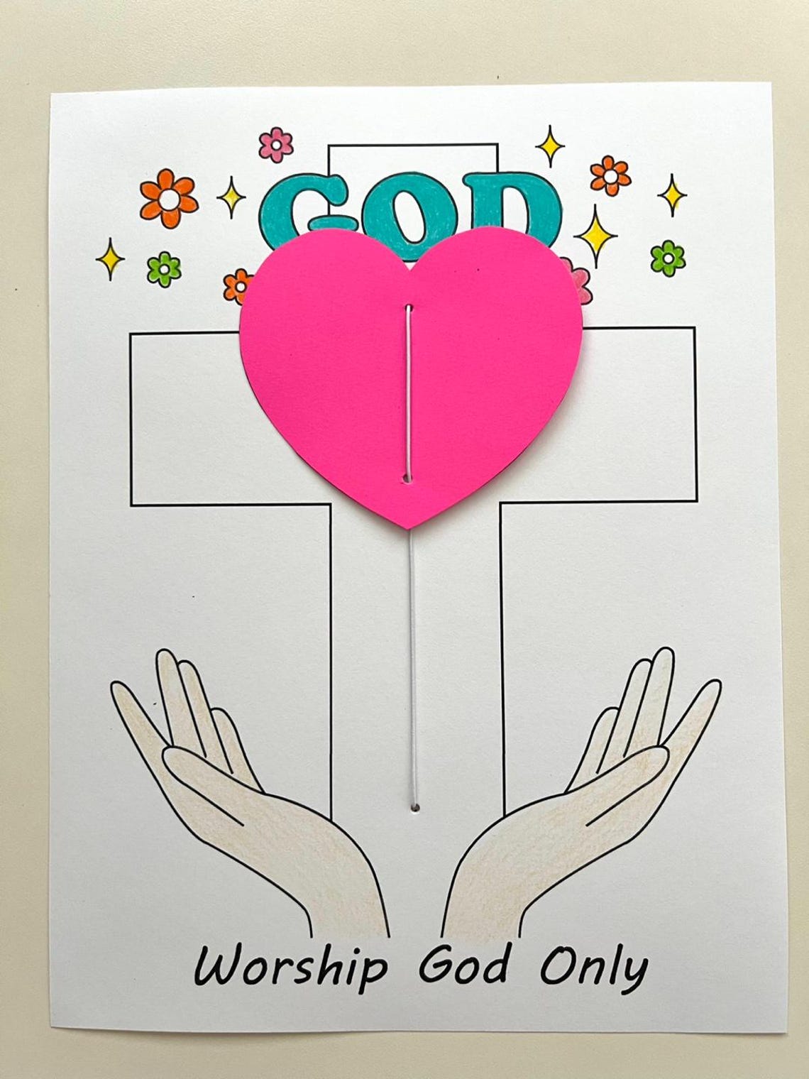 Worship God Bible Craft: Matthew 4, Luke 4 Sunday School Activity ...