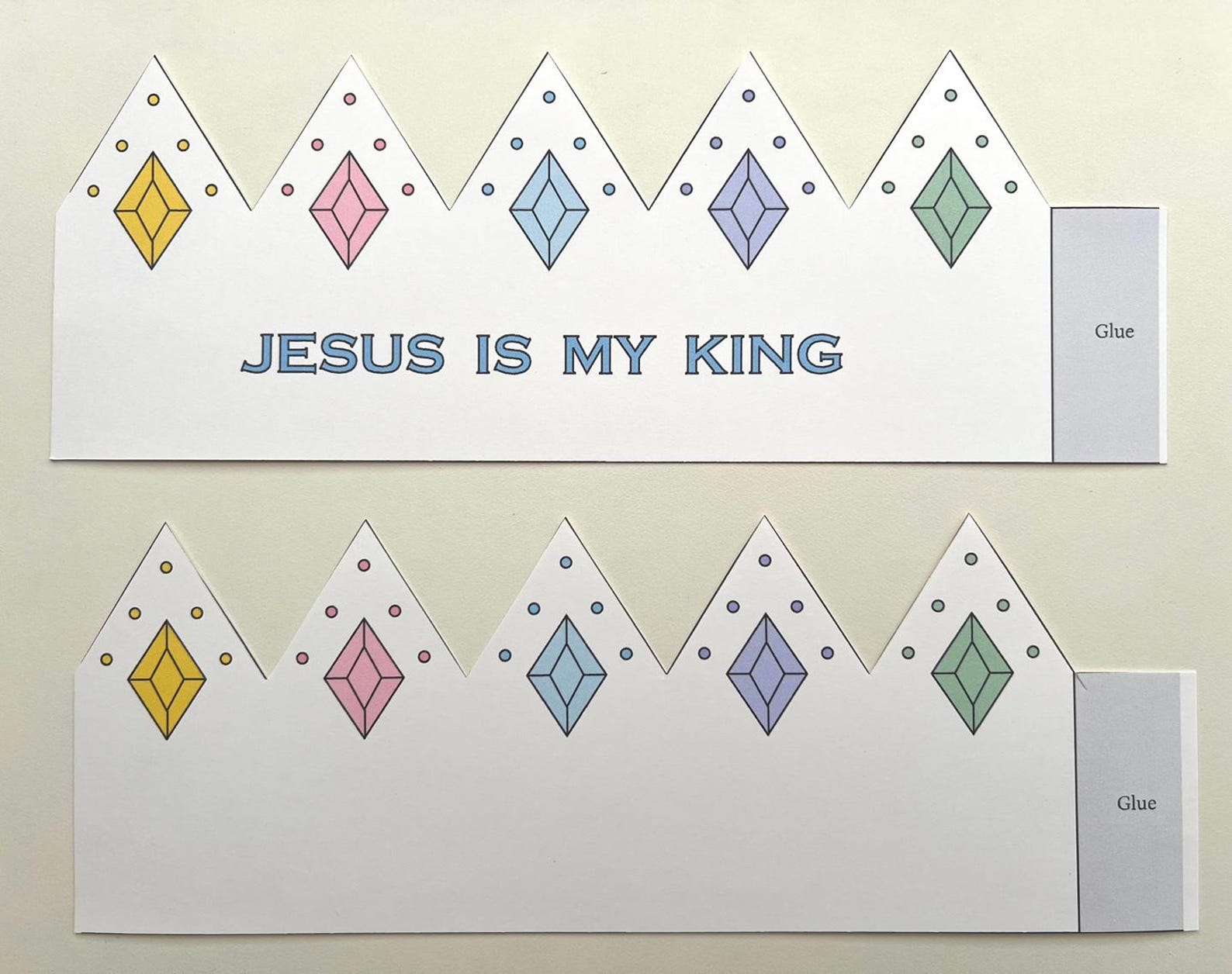Jesus is My King Crown: Printable Sunday School Craft (PDF Download - Etsy