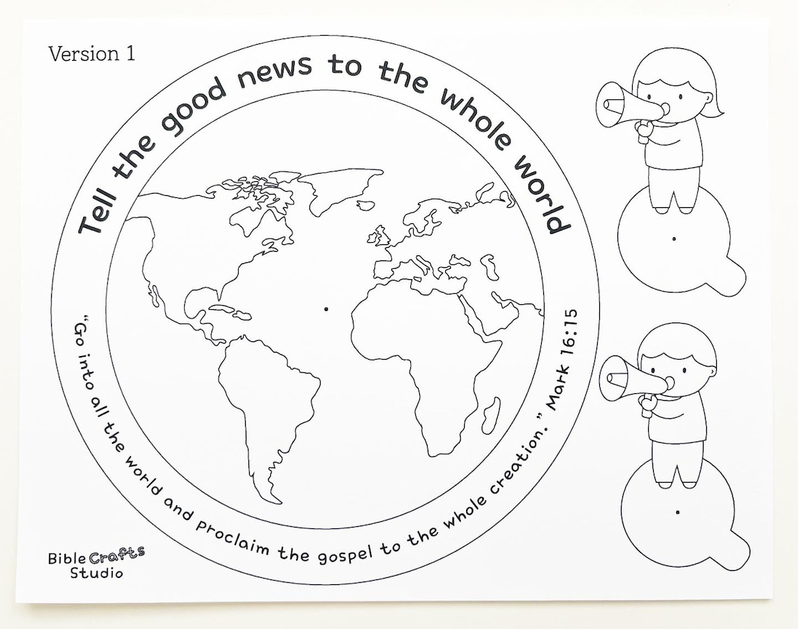Tell the Good News Craft: Gospel Map Wheel (DIY Printable Activity - Etsy