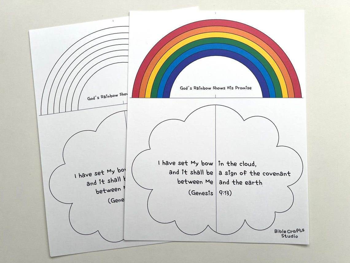 Noah's Rainbow, God's Rainbow, God's Promise, Rainbow Craft, Sunday ...