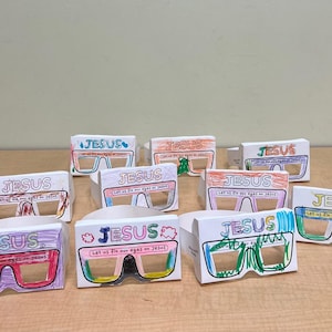 Jesus Goggles Craft: Bible Kids Sunday School Activity (PDF Pattern - Etsy