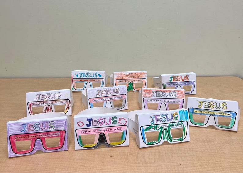Jesus Goggles Craft: Bible Kids Sunday School Activity (PDF Pattern - Etsy
