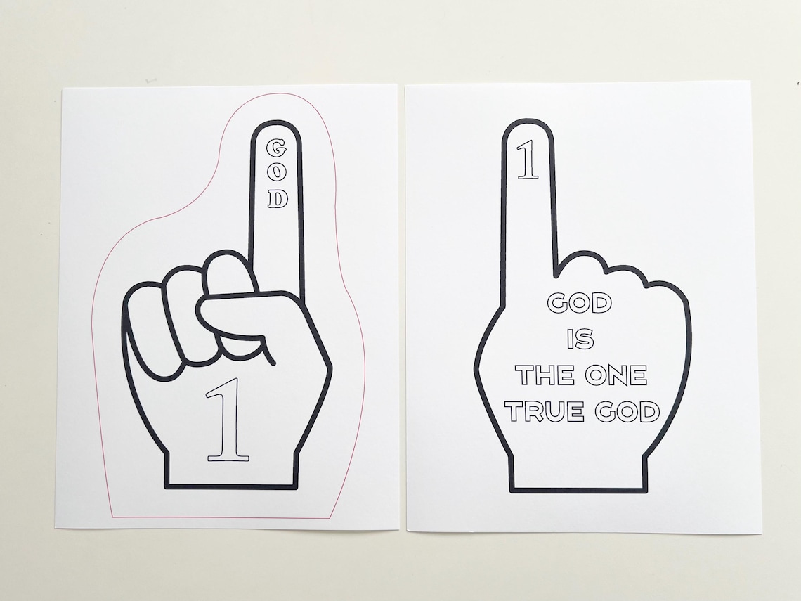 God is the One True God Bible Craft | Glove Printable | Kids Sunday ...