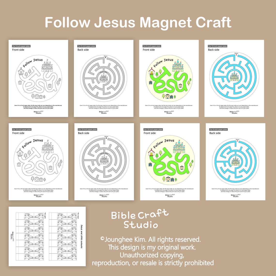 Follow Jesus Magnet Craft for Kids: Bible Activity, Sunday School Paper ...