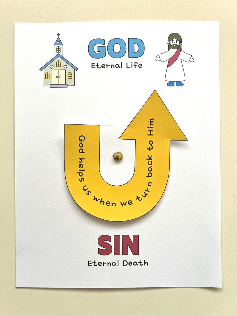 Turn Back to God Craft: Interactive Bible Lesson - Etsy