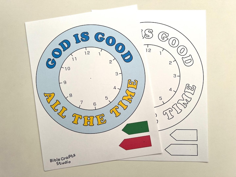 God is Good All the Time, Clock Craft, Sunday Bible Craft, Kids, Church ...