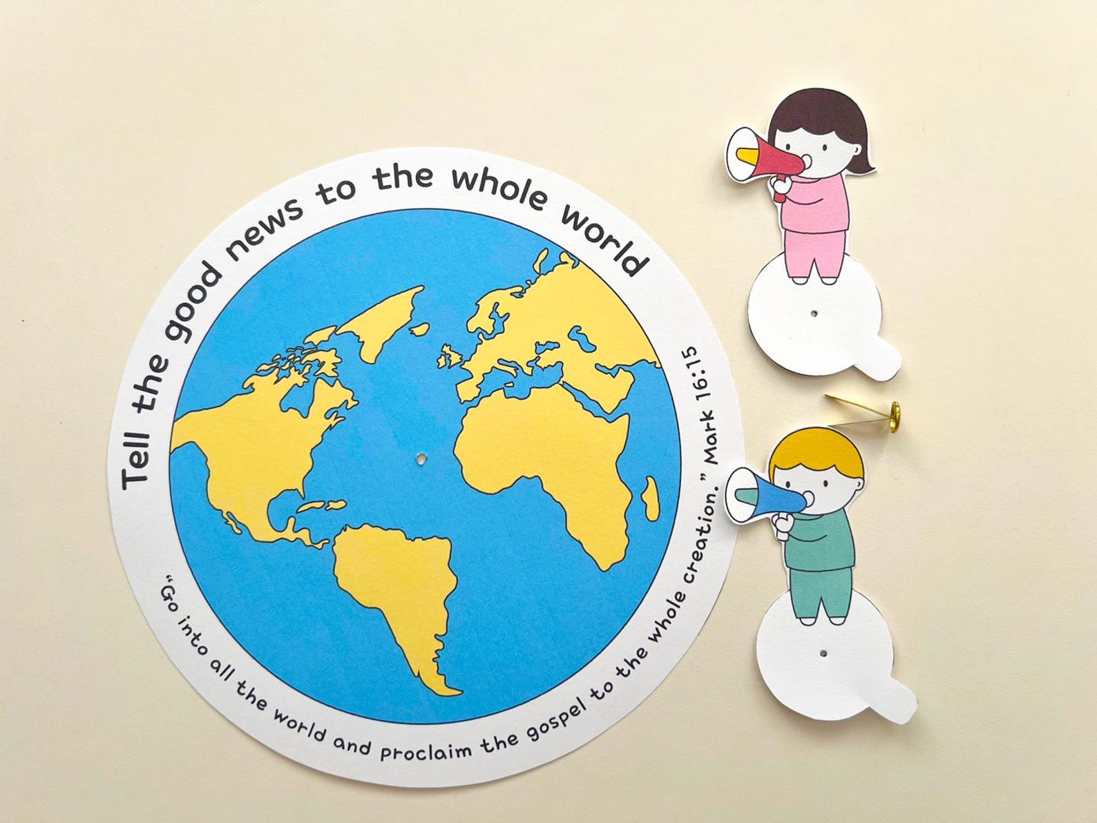 Tell the Good News Craft: Gospel Map Wheel (DIY Printable Activity - Etsy