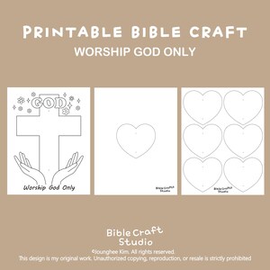 Worship God Bible Craft: Matthew 4, Luke 4 Sunday School Activity ...