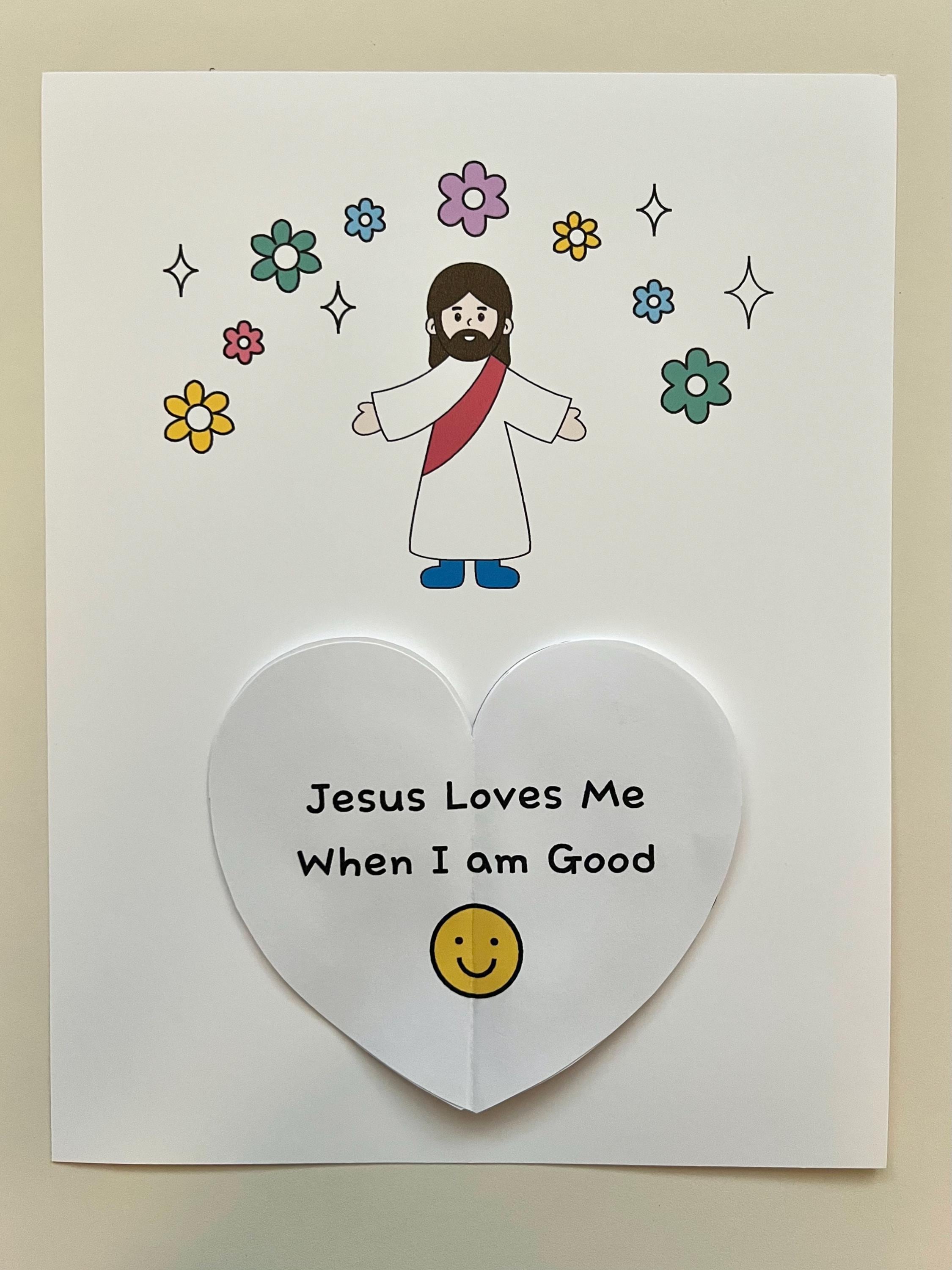 Jesus Loves Me Heart Craft: Printable Activity - Etsy