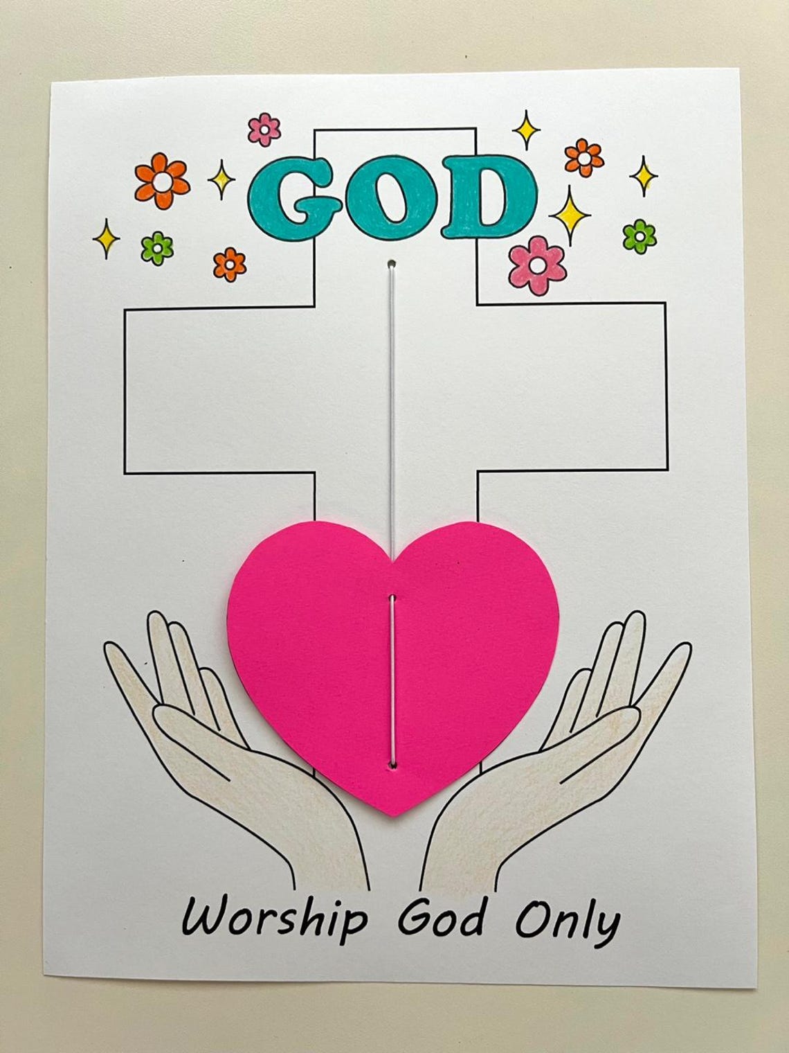 Worship God Bible Craft: Matthew 4, Luke 4 Sunday School Activity ...