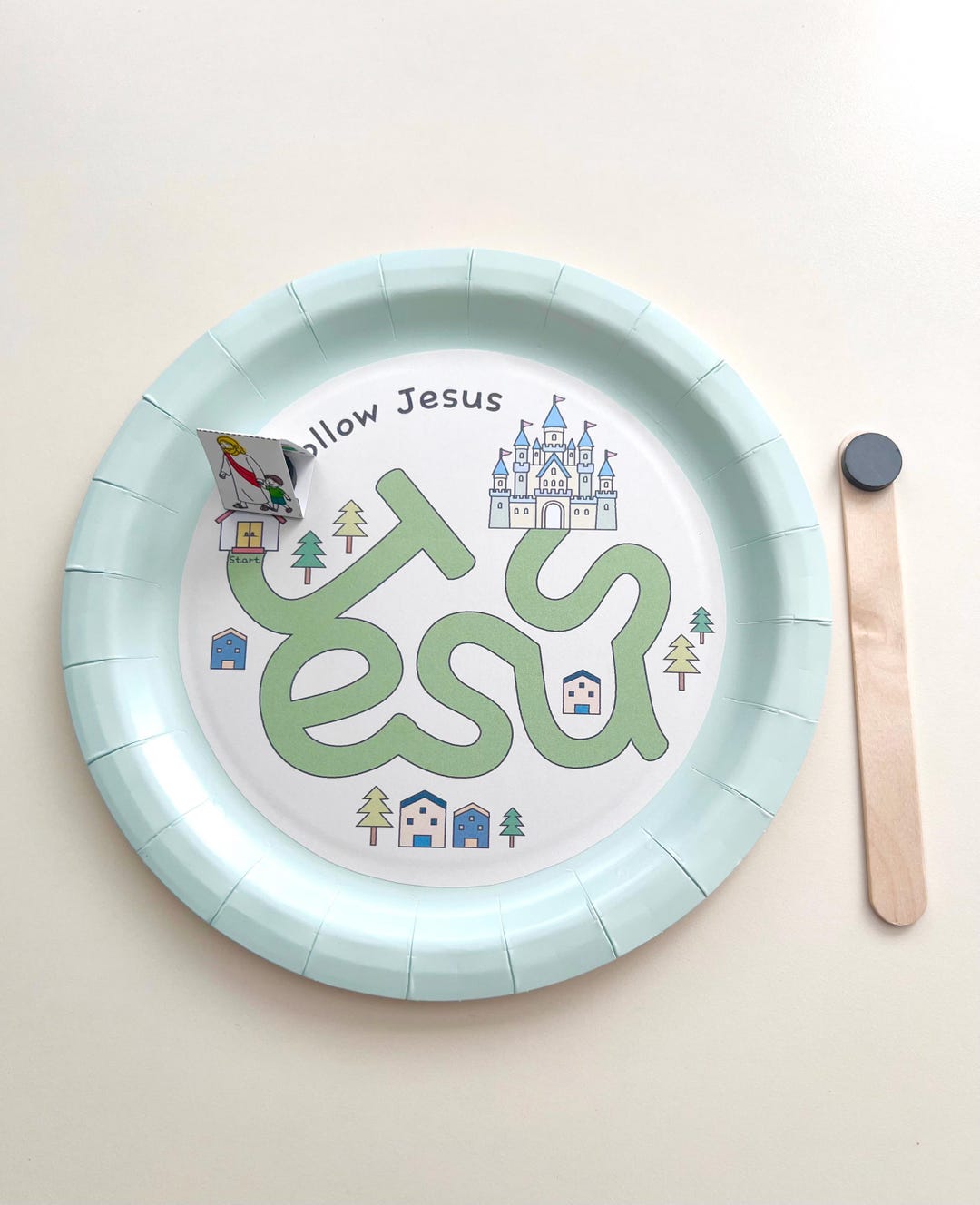 Follow Jesus Magnet Craft for Kids: Bible Activity, Sunday School Paper ...