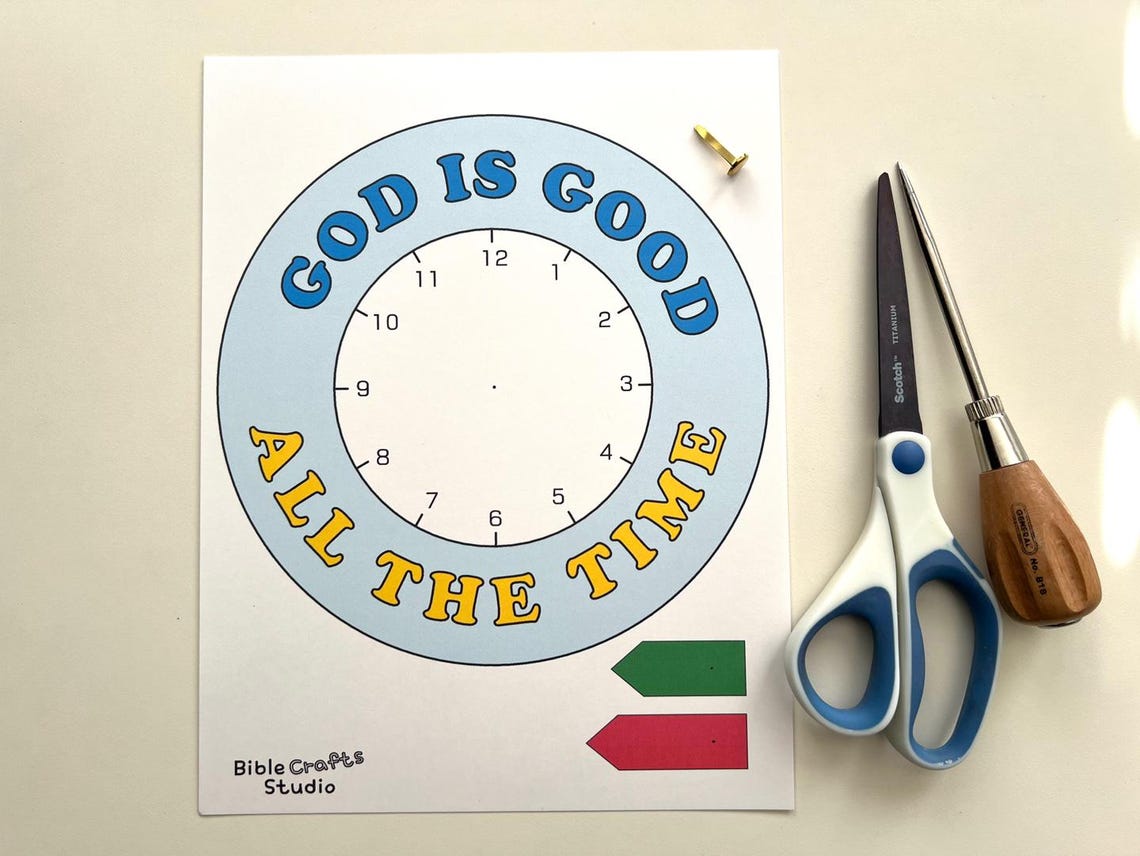 God is Good All the Time, Clock Craft, Sunday Bible Craft, Kids, Church ...